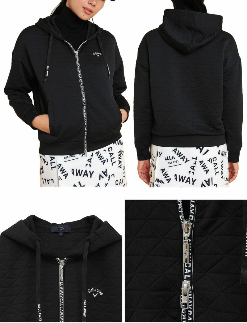 25％OFFクーポン付】キャロウェイ キルトスウェットフルジップパーカー